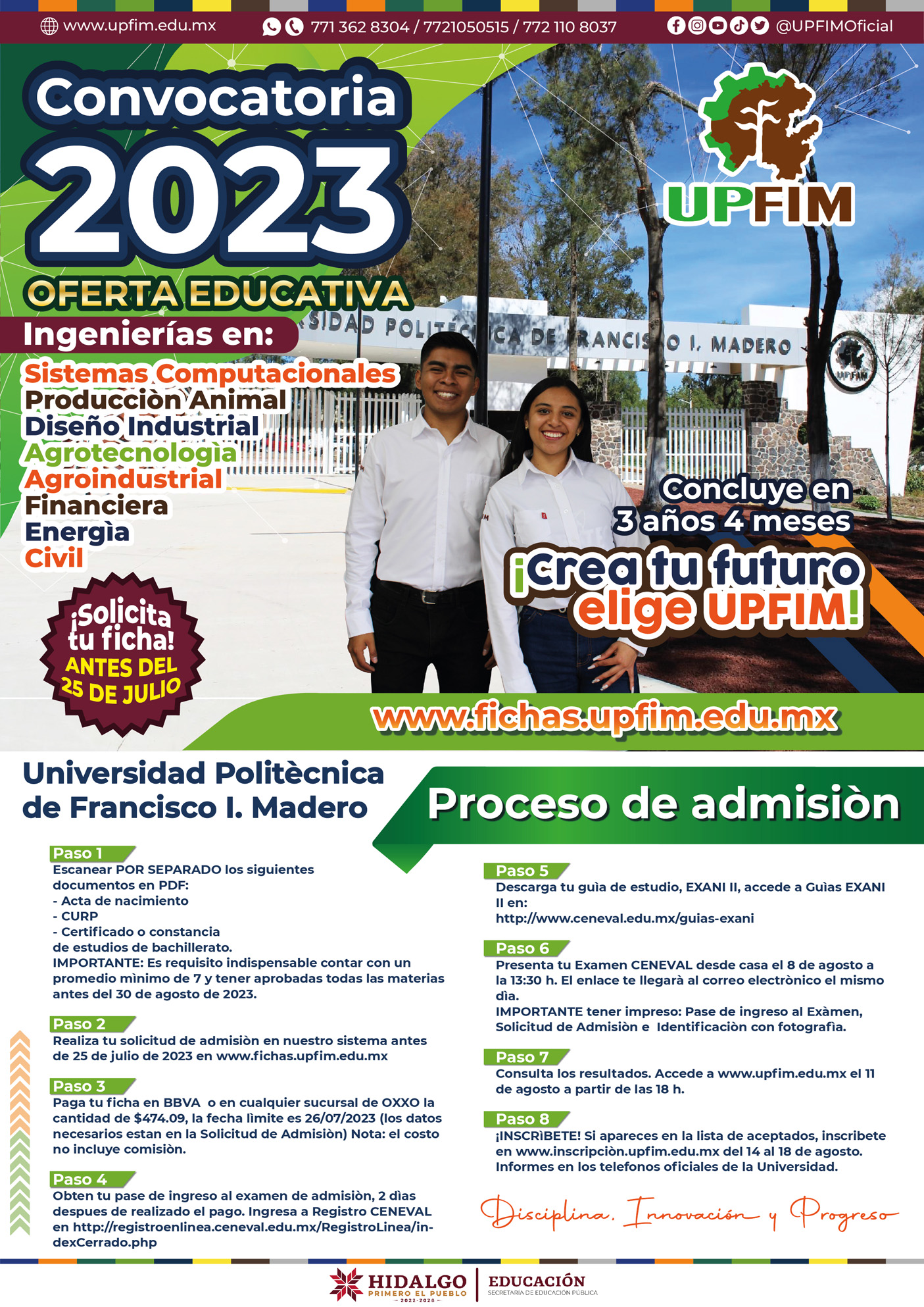 Convocatoria de admisión Sep-Dic 2023 – Universidad Politécnica de ...